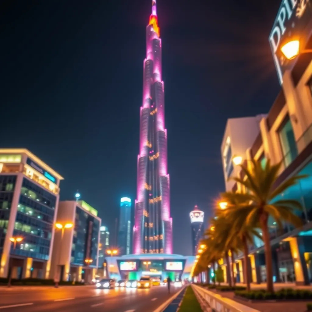 Photographic Exploration of Dubai's DXB Tower